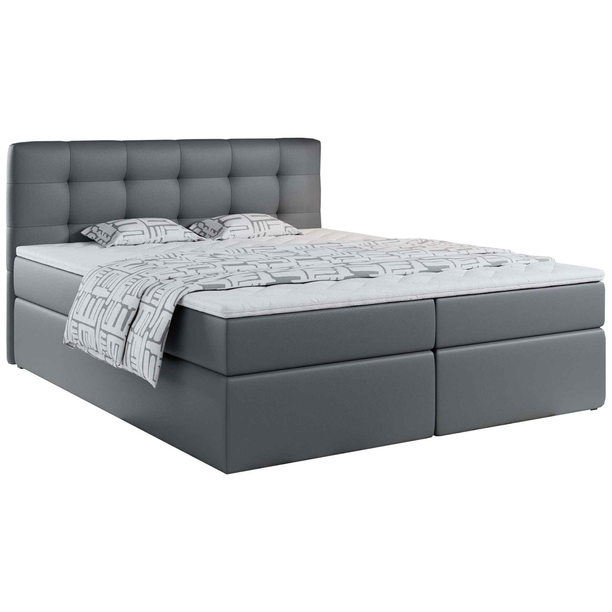 Pat H3 Centos, MKS MEBLE, 180x200 cm, Gri - eMAG.ro