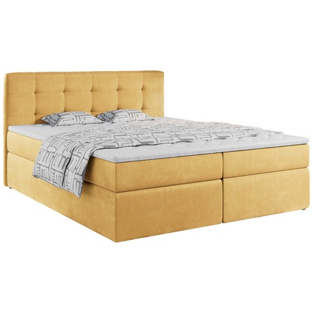 Pat H3 Centos, MKS MEBLE, 160x200 cm, Galben - eMAG.ro