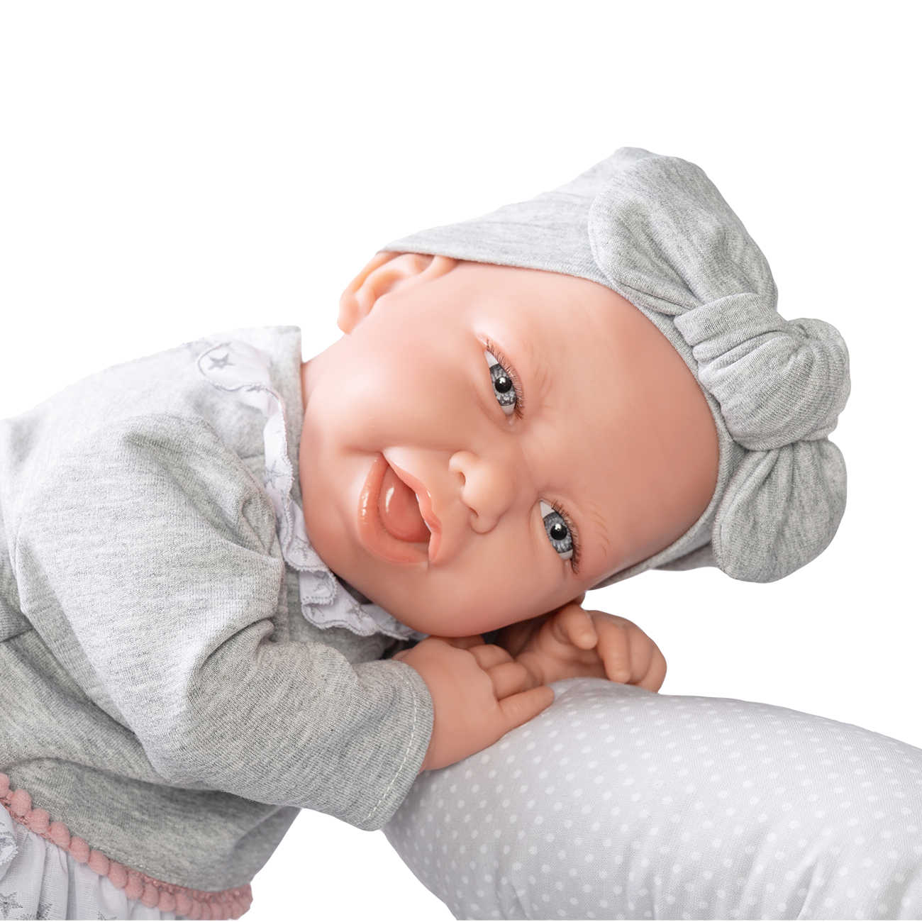 Papusa Bebe Carla Nacida Cu Landou, Gri, 42 Cm, Antonio Juan - eMAG.ro