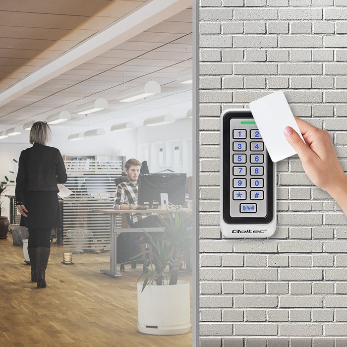 Incuietoare cu cod Qoltec TRITON cu cititor RFID, cod, card, breloc ...