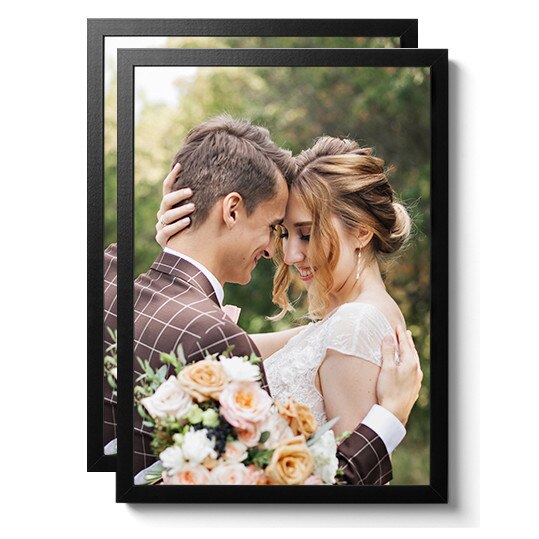 Set 2 rame foto, PoStar, Lemn, Negru - eMAG.ro