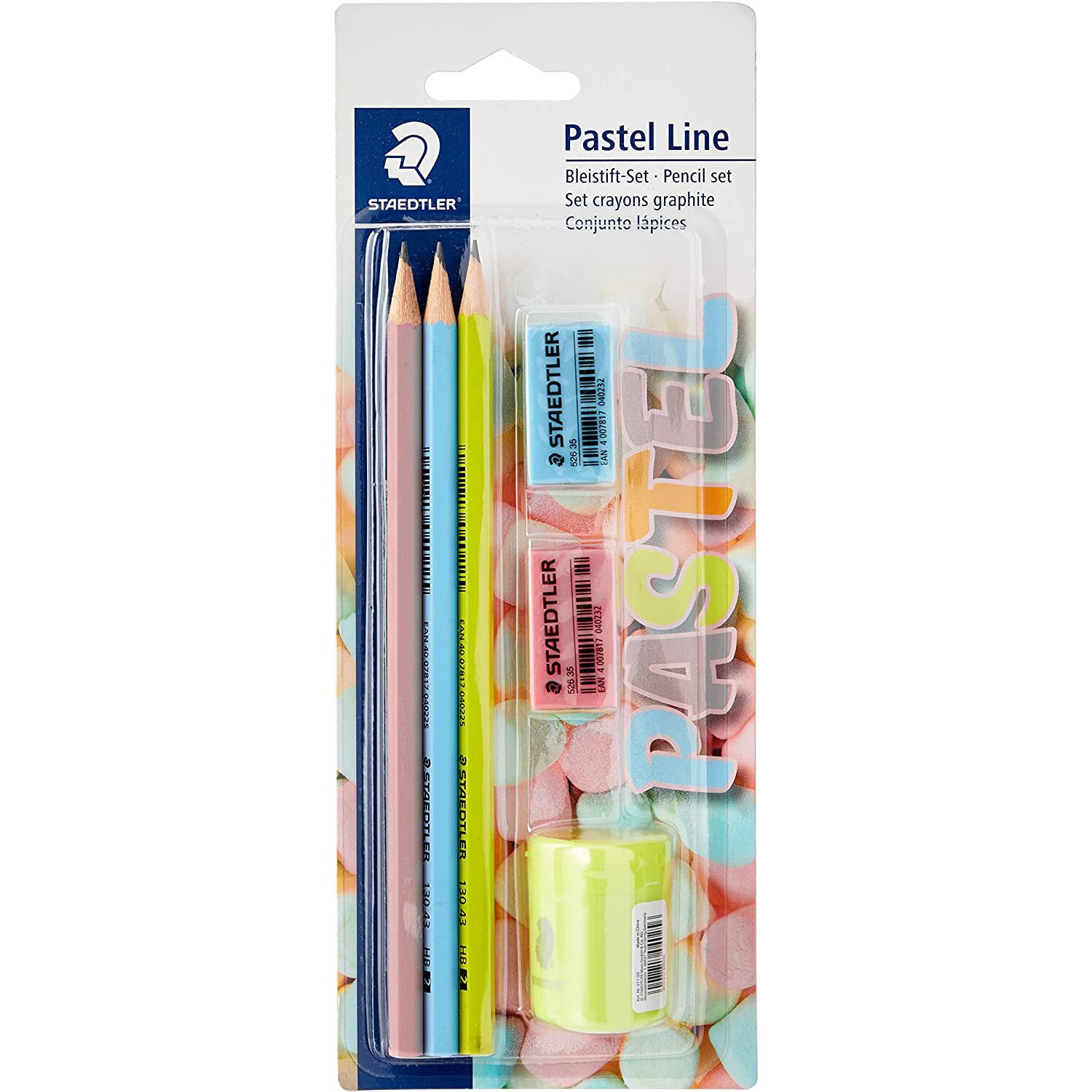 Staedtler Grafitirón Pastel Line 3 db+2 db radír+1 db hegyező bliszter ...