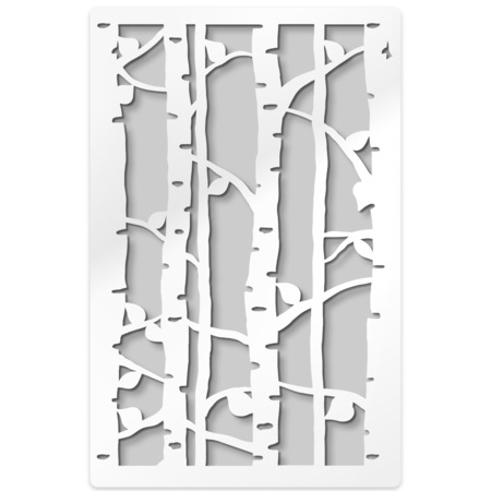 Sablon Decorativ, Murale, Padure de mesteceni, Reutilizabil, 60 x 90 cm ...