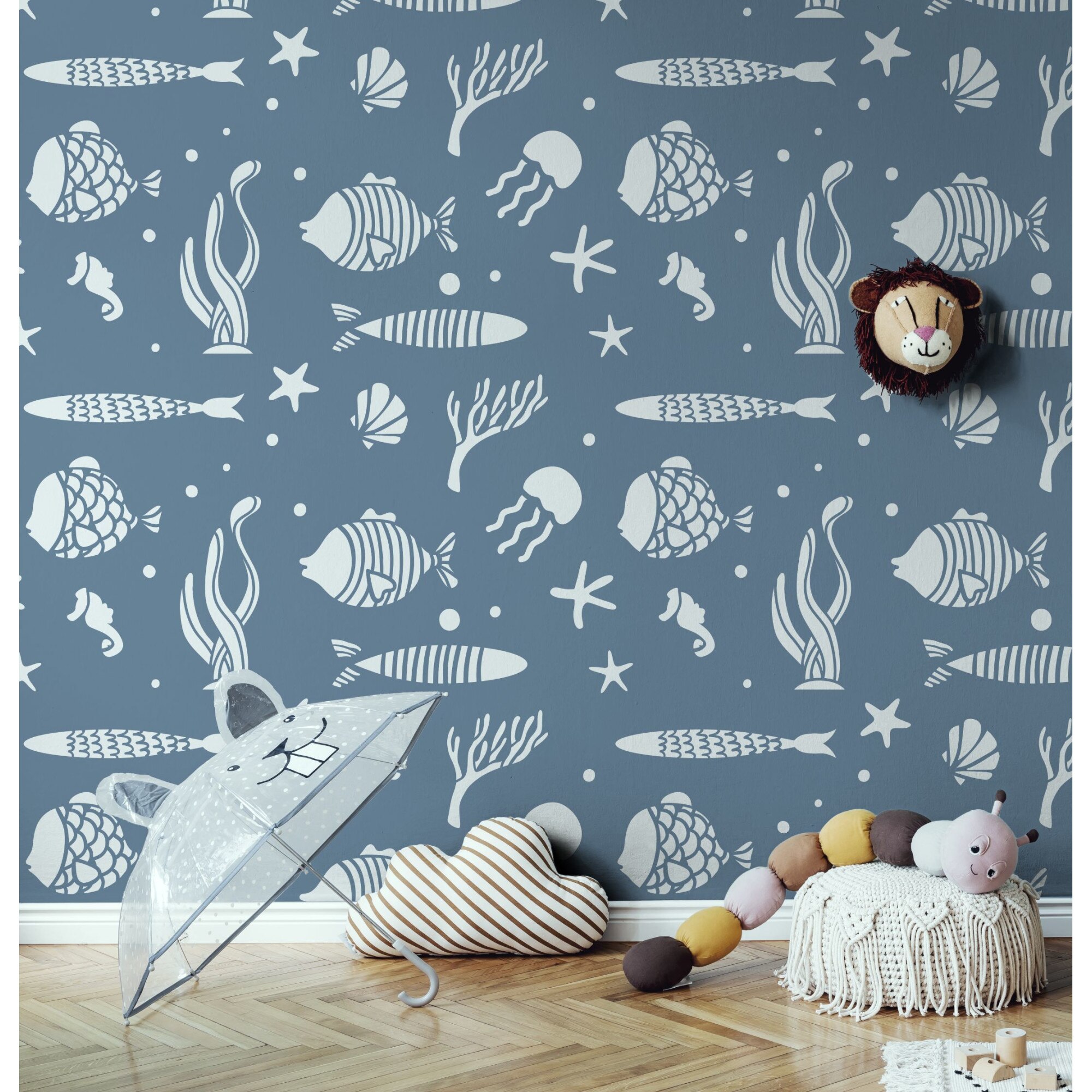 Sablon Decorativ, Murale, Ocean, Reutilizabil, 60 x 90 cm - eMAG.ro