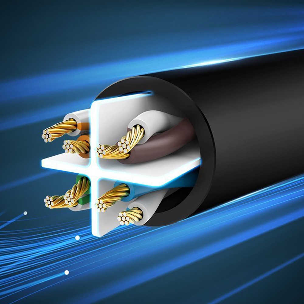 Cablu internet mufa RJ45 Cat 6, 01.5m, 1000Mbps, Ugreen, negru - eMAG.ro