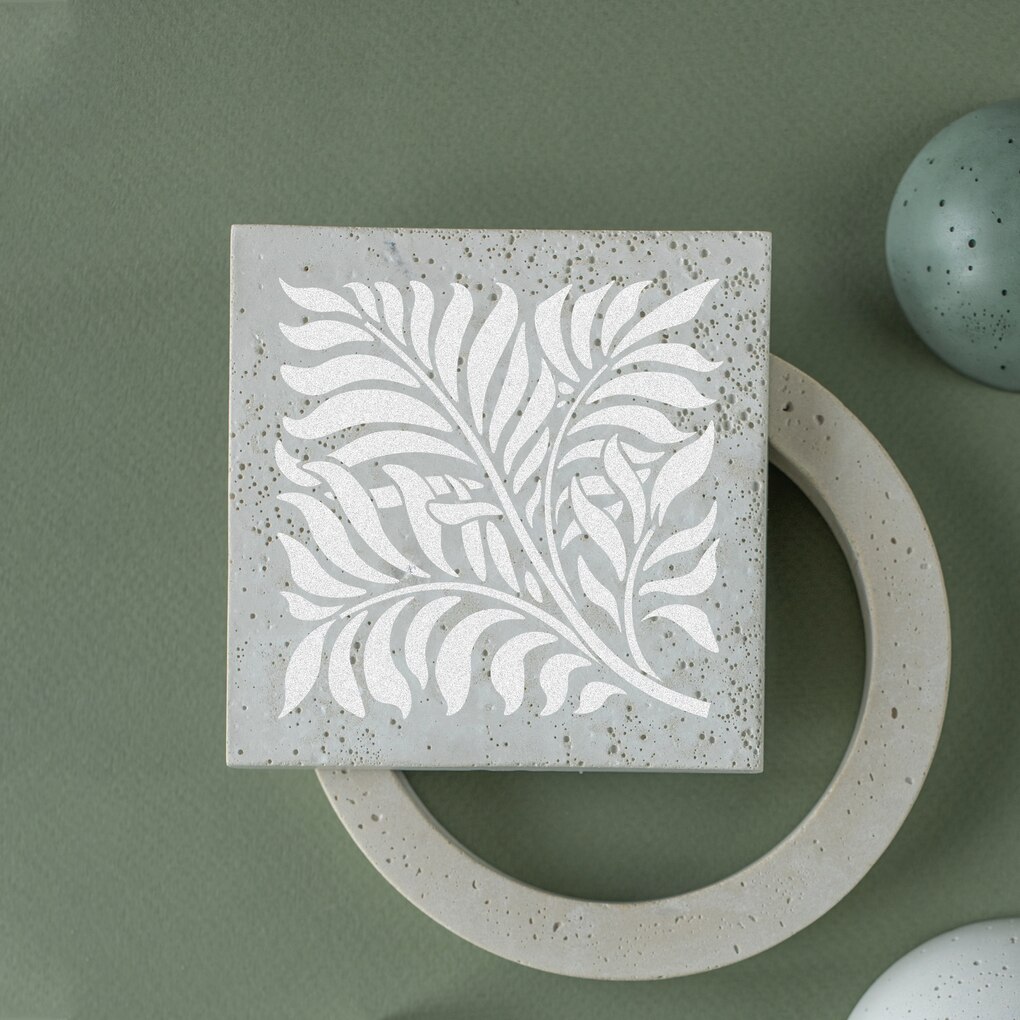 Sablon constructii 3D, Jungle Square, 50x50 cm, reutilizabil, plastic ...