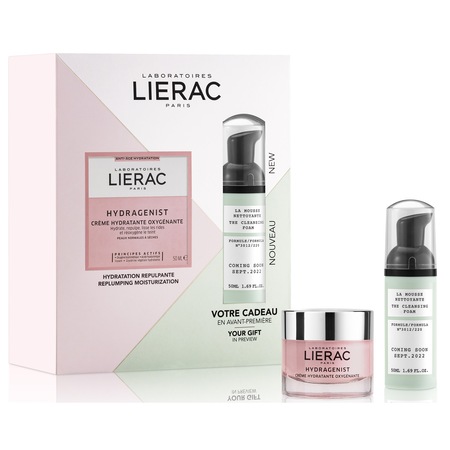 Set Lierac Hydragenist: Crema, 50 ml + Spuma demachianta, 50 ml - eMAG.ro