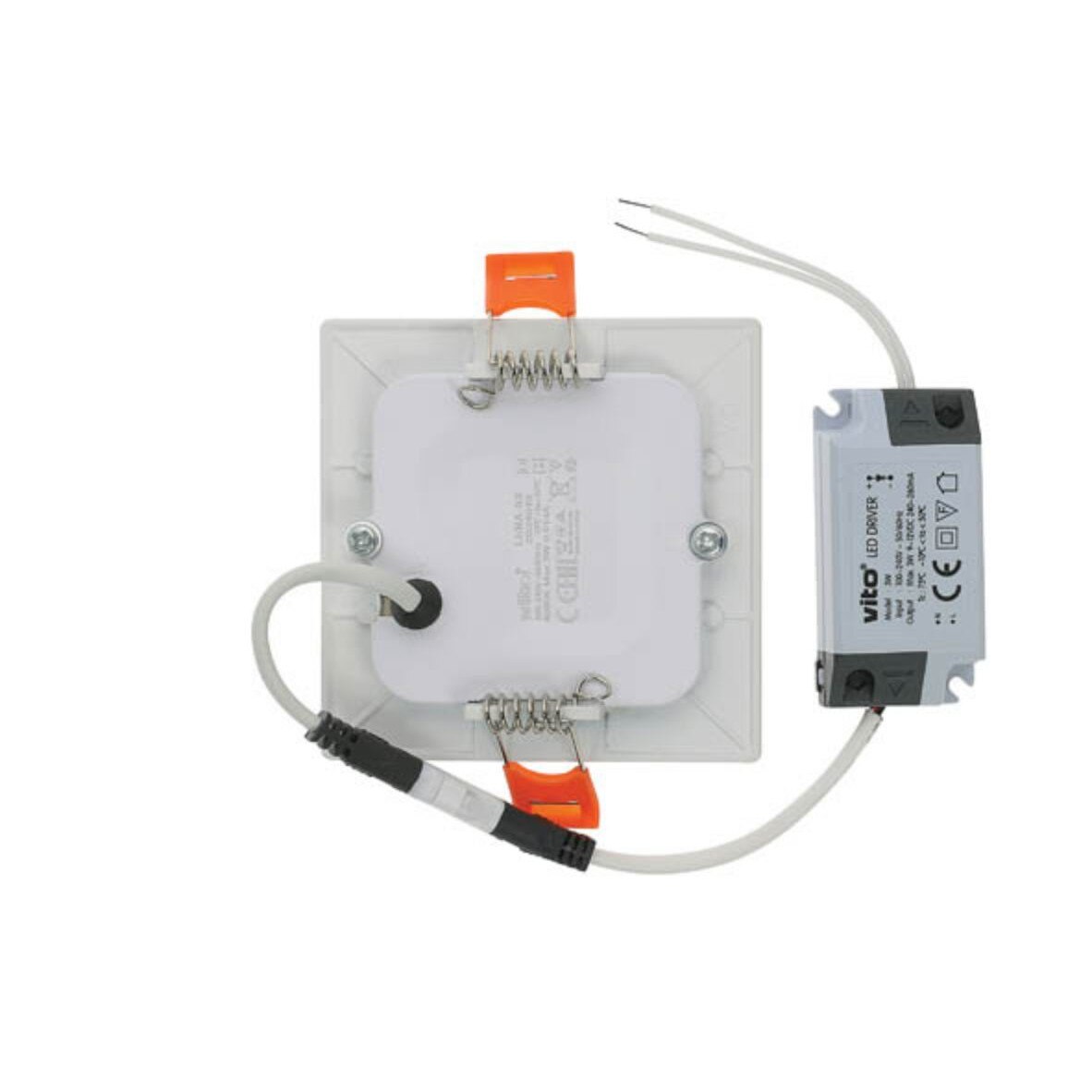 LED Панел VITO LENA-SX, Квадрат, Скрит Монтаж, 220x220x20mm, 18W ...