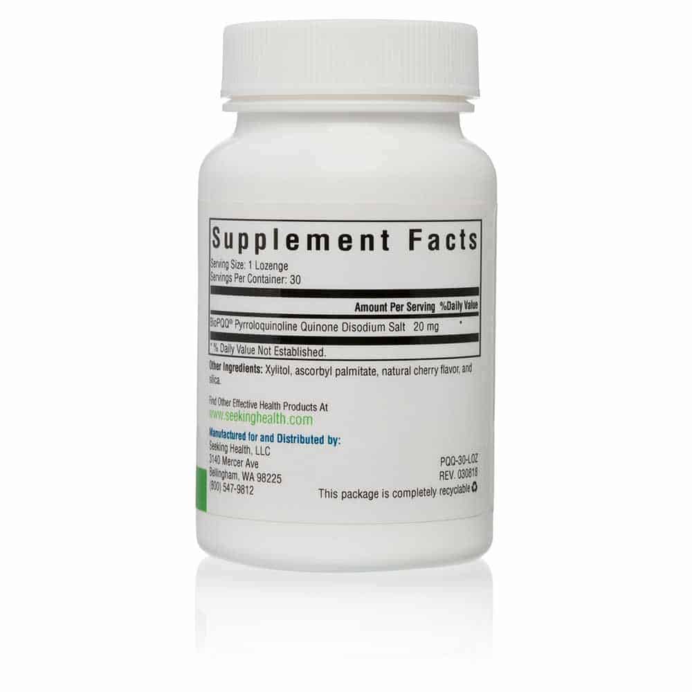PQQ Lozenge PQQ Pyrroloquinoline Quinone Disodium Salt, Seeking Health ...