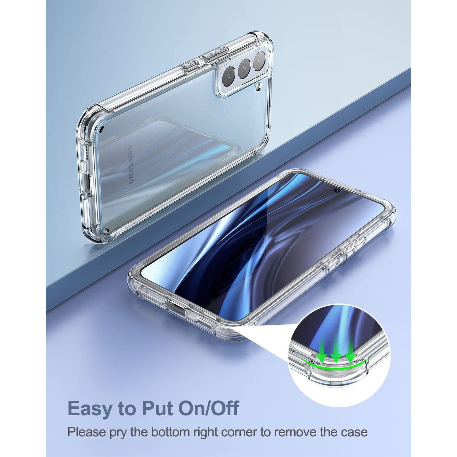 Husa pentru Samsung Galaxy S22 Plus, 360 protector de ecran incorporat ...
