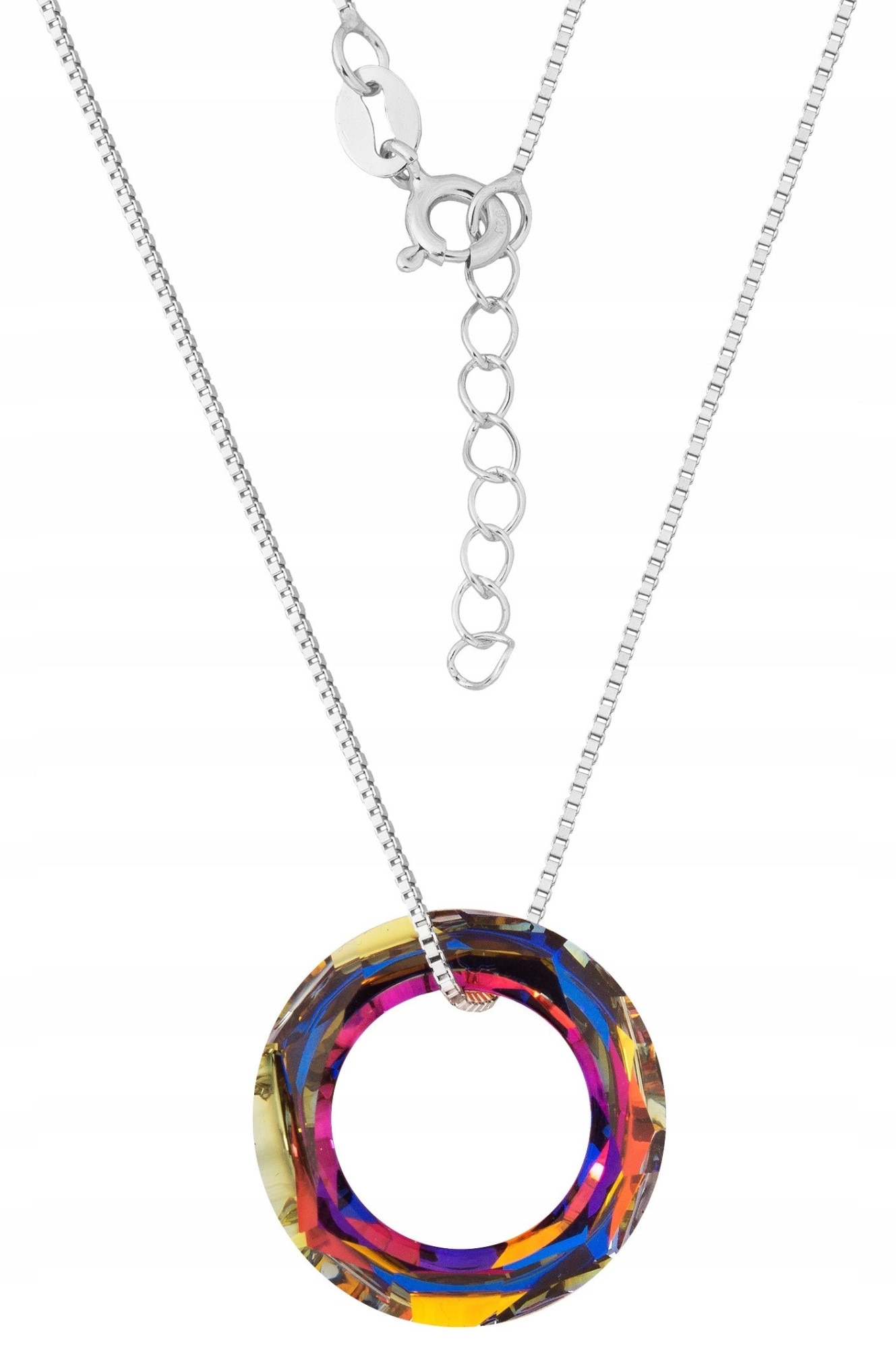 Colier dama, Mennica Bydgoska, Argint, Pandantiv cerc, Multicolor - eMAG.ro