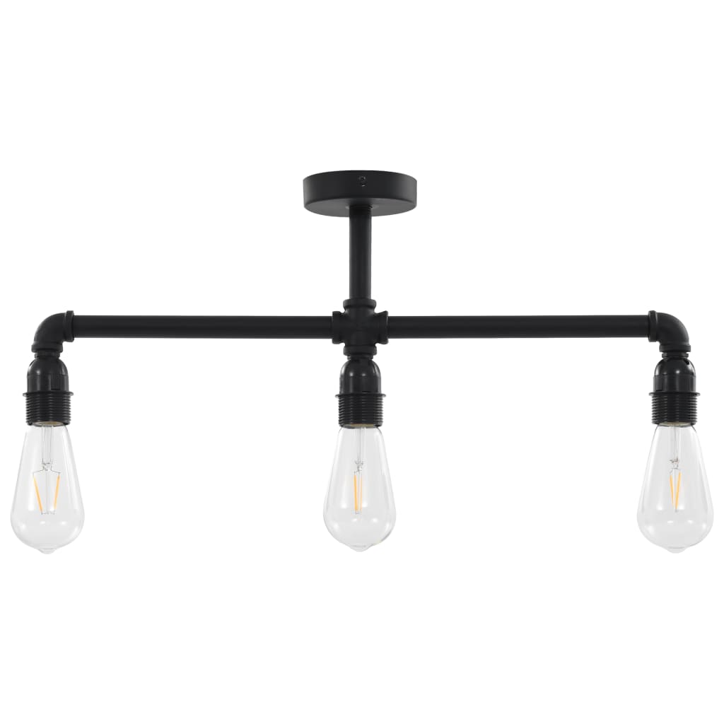Lampa de tavan, negru, 3 becuri x E27, Unic si usor de montat TOP2028 ...