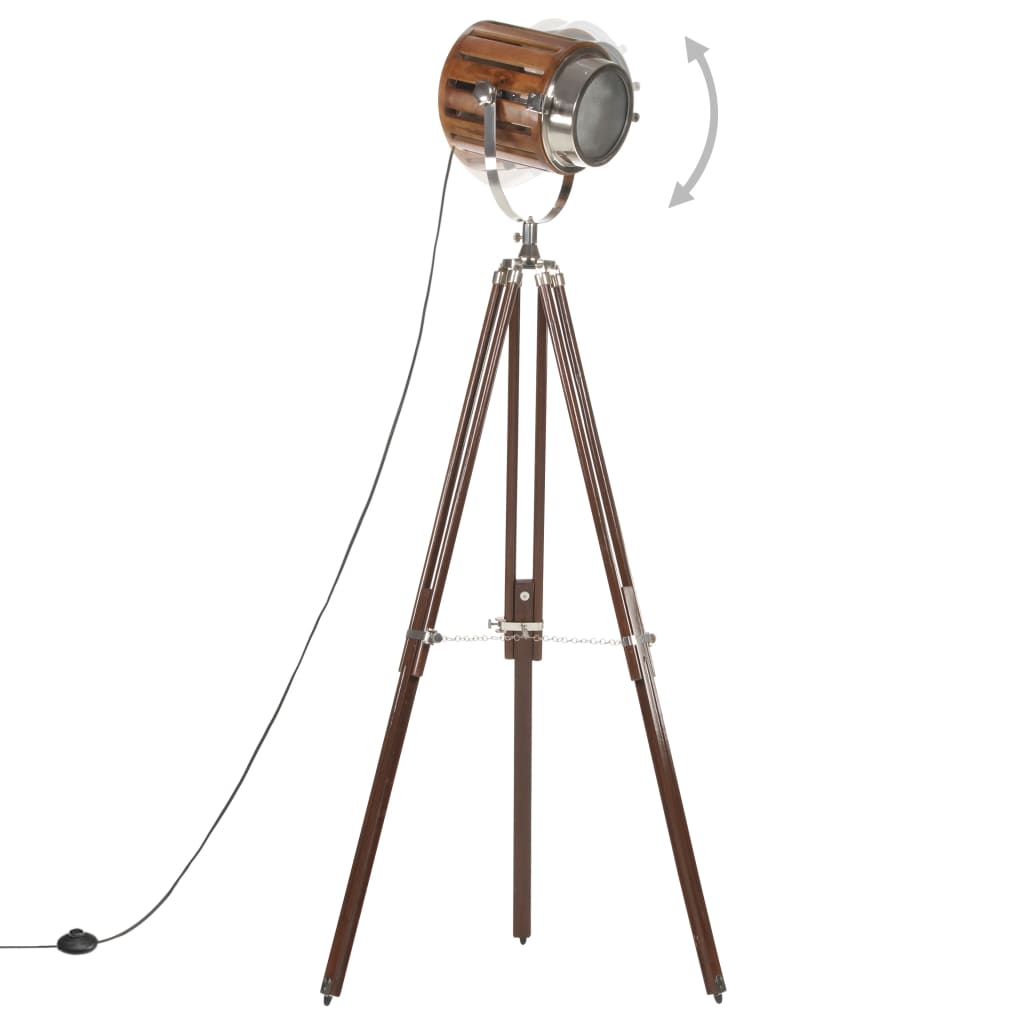 Lampa podea Modern cu trepied, 186 cm, lemn masiv de mango, pentru ...