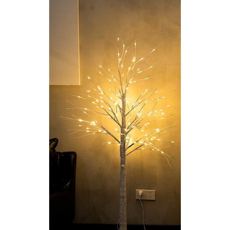 Pom decorativ luminat pentru craciun, inaltime 180 cm, led lumina alb ...