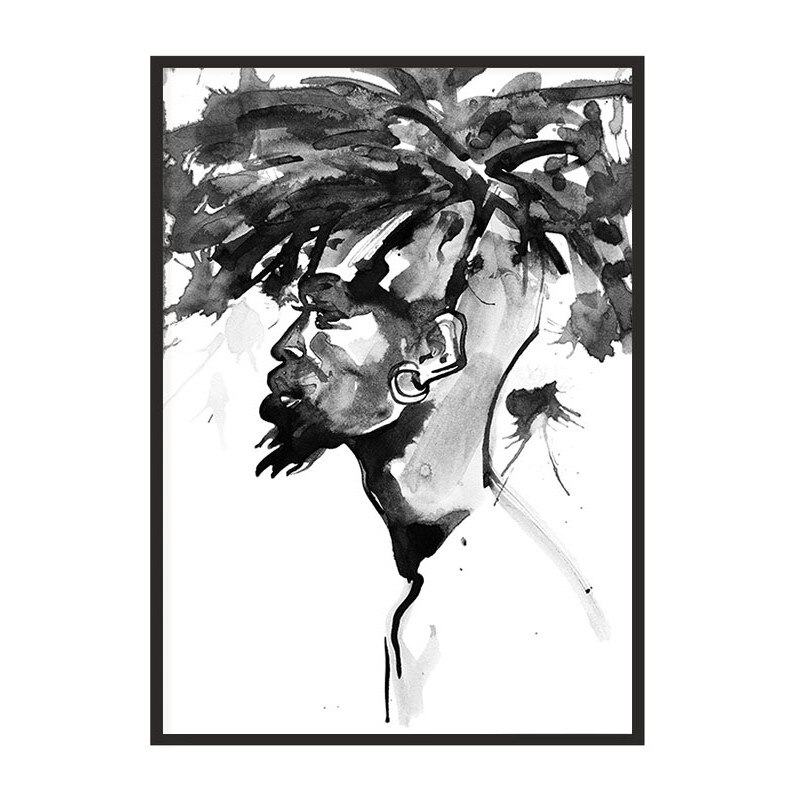 Poster cu rama Om, PoStar, 53x73 cm, Alb/Negru - eMAG.ro