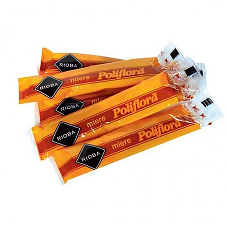 Set 50 Plicuri miere poliflora pentru cafea si ceai, 50 buc x 15 g ...