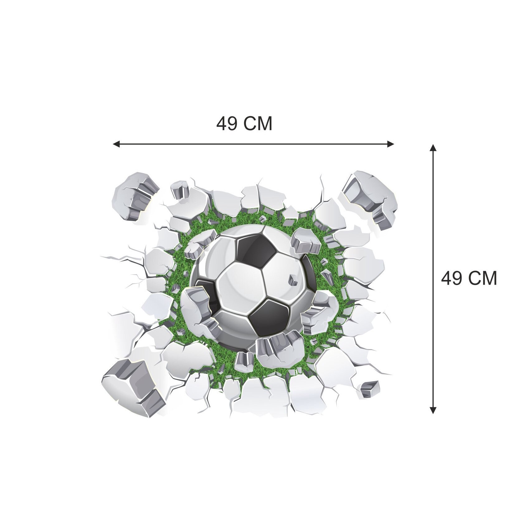 Sticker 3D autocolant PoStar, Minge de fotbal, Multisuprafete - eMAG.ro
