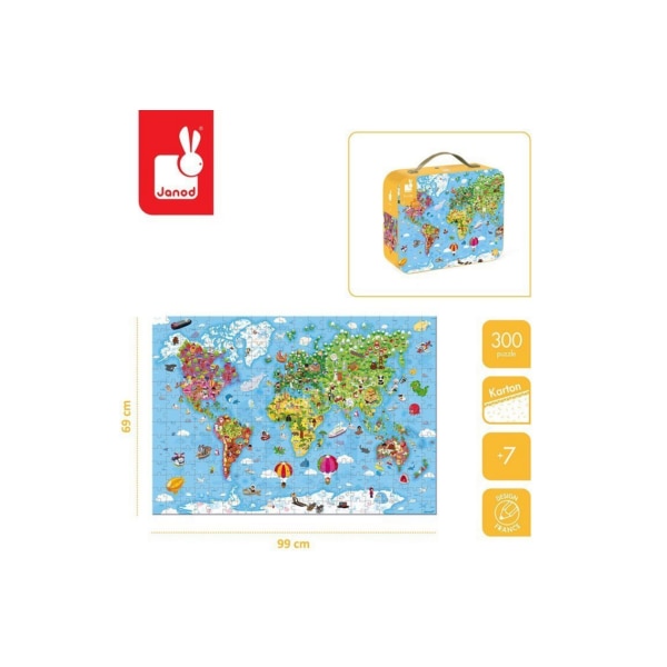 Janod 02656 "A világ" Óriás puzzle - 300 PCS - eMAG.hu