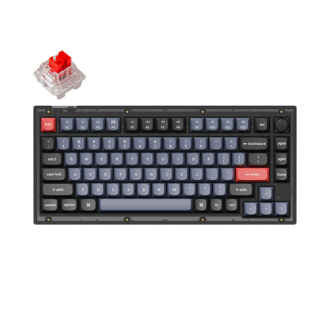 Mechanikus játékbillentyűzet Keychron V1 matt fekete Keychron K Pro Red ...