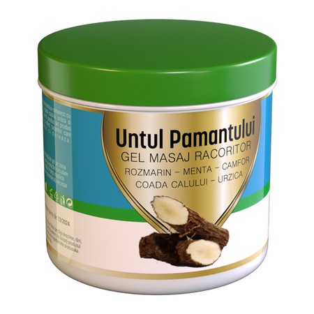 Gel untul pamantului racire cu extract de rozmarin, menta, camfor ...