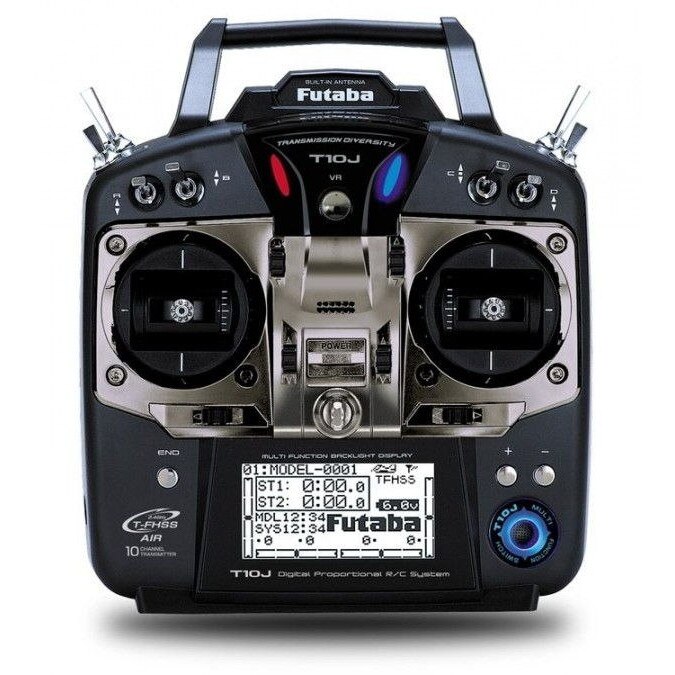 Телеметричен предавател+приемник, Futaba, 2.4GHz, 10 канала, черен ...