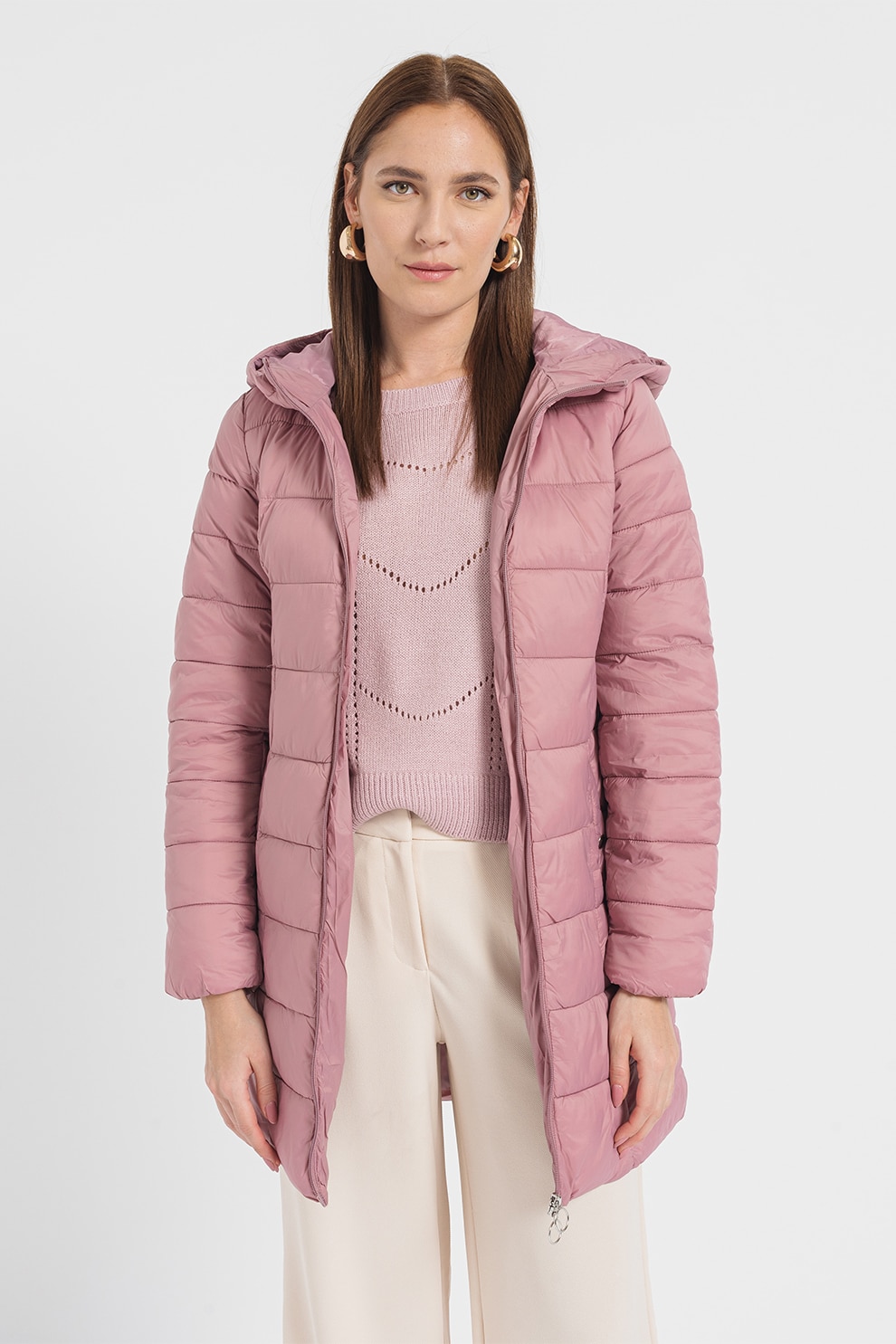 JdY, Geaca cu vatelina si gluga Zulu, Lila, XS - eMAG.ro