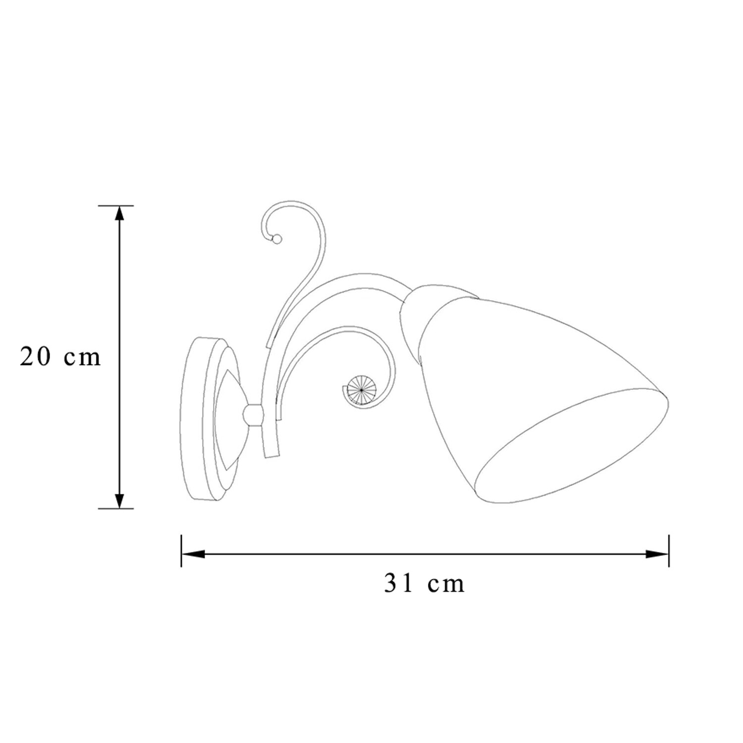 Aplica italiana, Agora Lighting, Sticla, E27, Alb/Crom - eMAG.ro