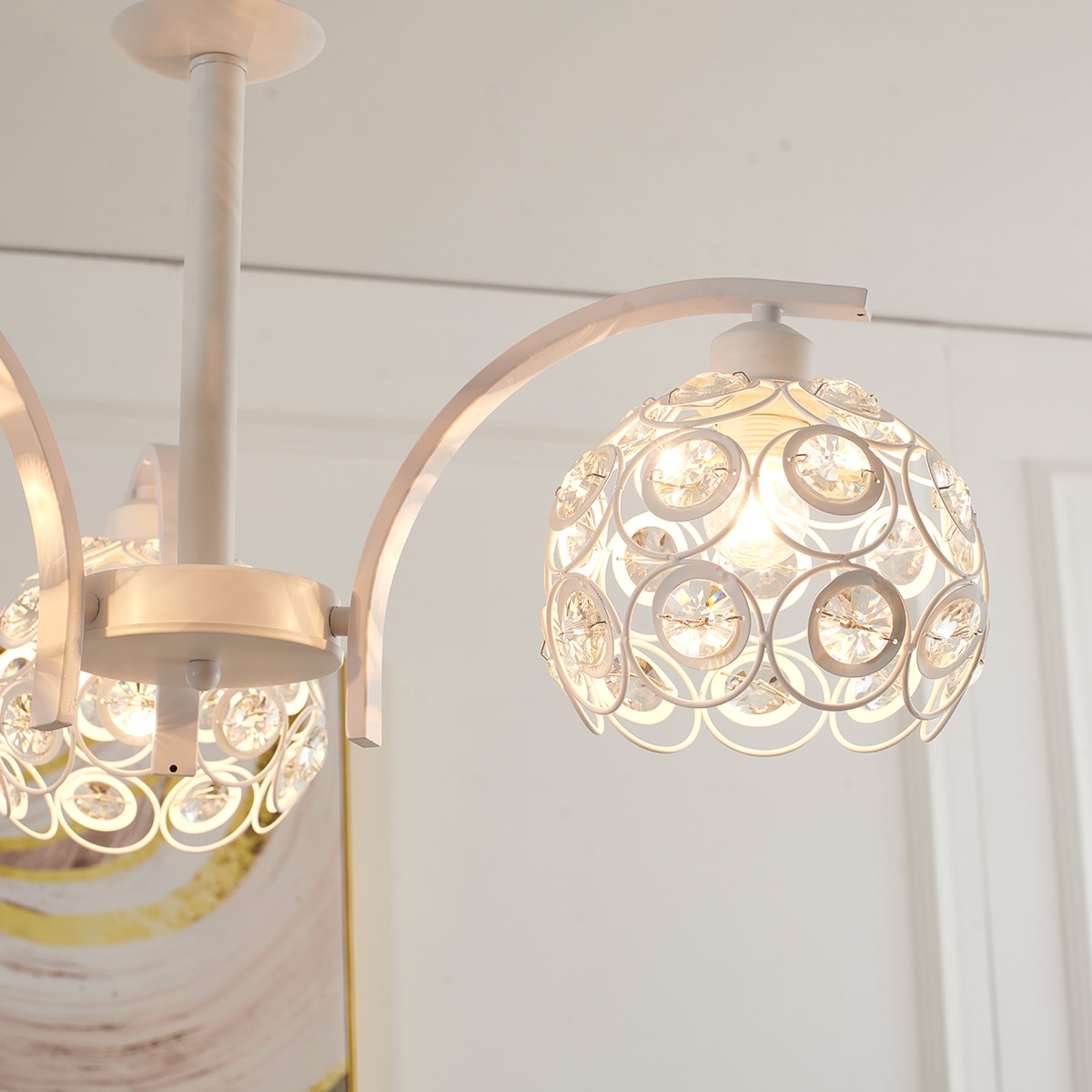 Полилей Florence, Agora Lighting, стомана, E27, бяло - eMAG.bg