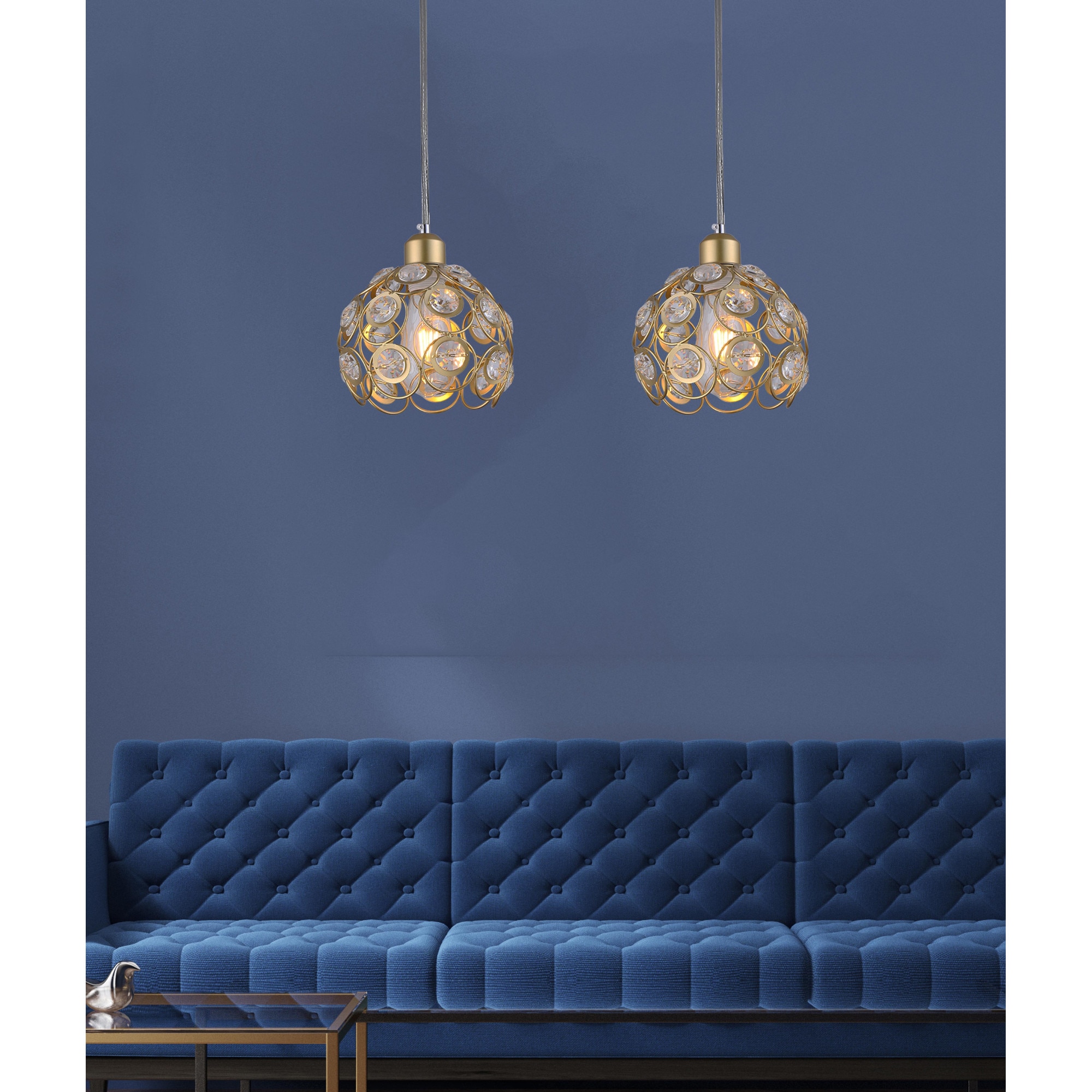 Пендел Florence, Agora Lighting, стомана, E27, златист - eMAG.bg