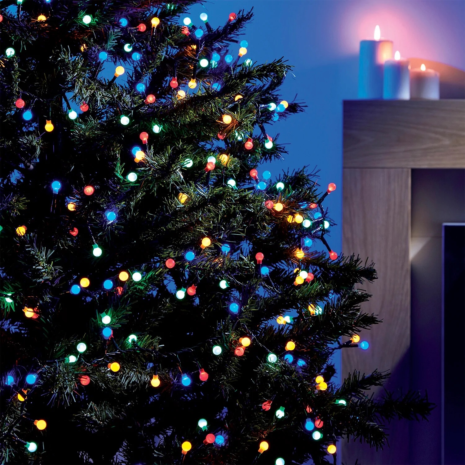 Instalatie brad cu 100 LED-uri, lungime 10m, 8 jocuri de lumini ...