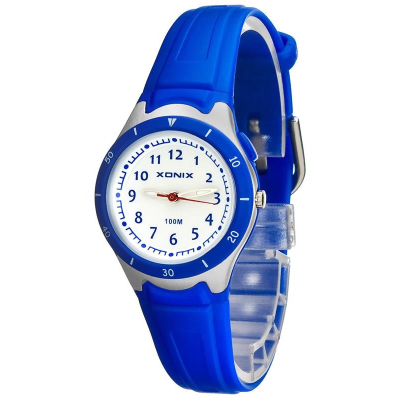 Ceas analog Xonix, XAFP/7, Bleumarin, pentru copii, iluminare cadran ...