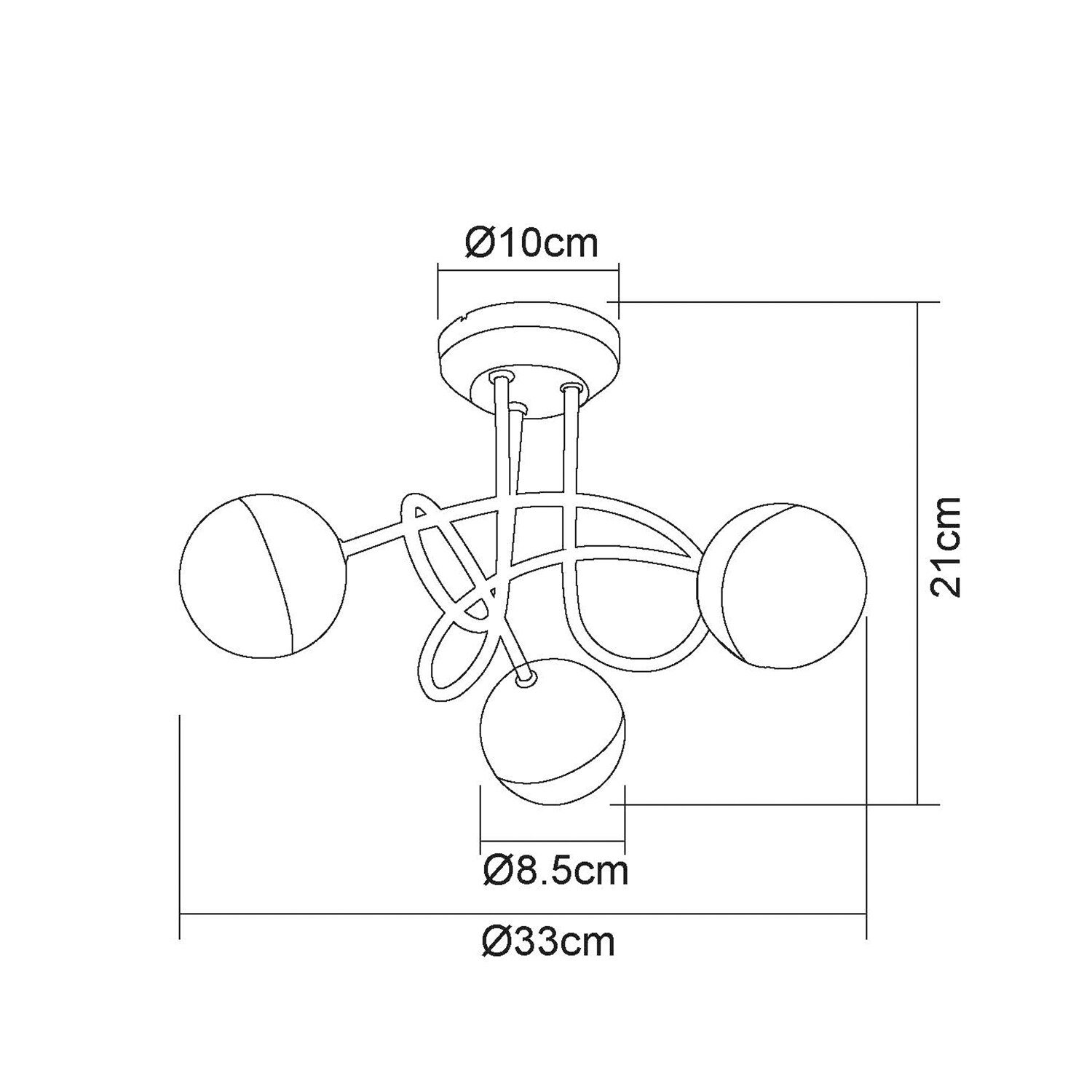 Lustra Bila, Agora Lighting, Otel/Acril, 3x LED, Crom - eMAG.ro