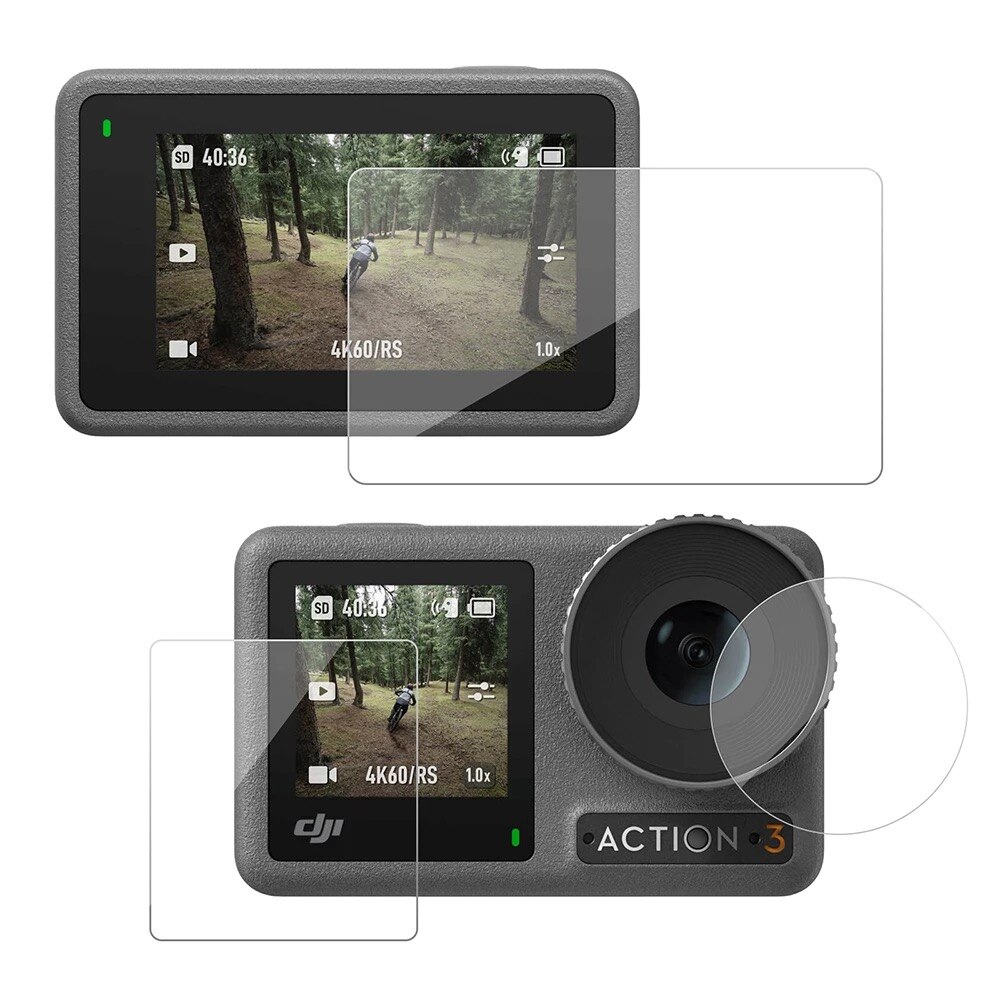 Комплект защитно стъкло на дисплея и обектив Telesin, Съвместим с ...