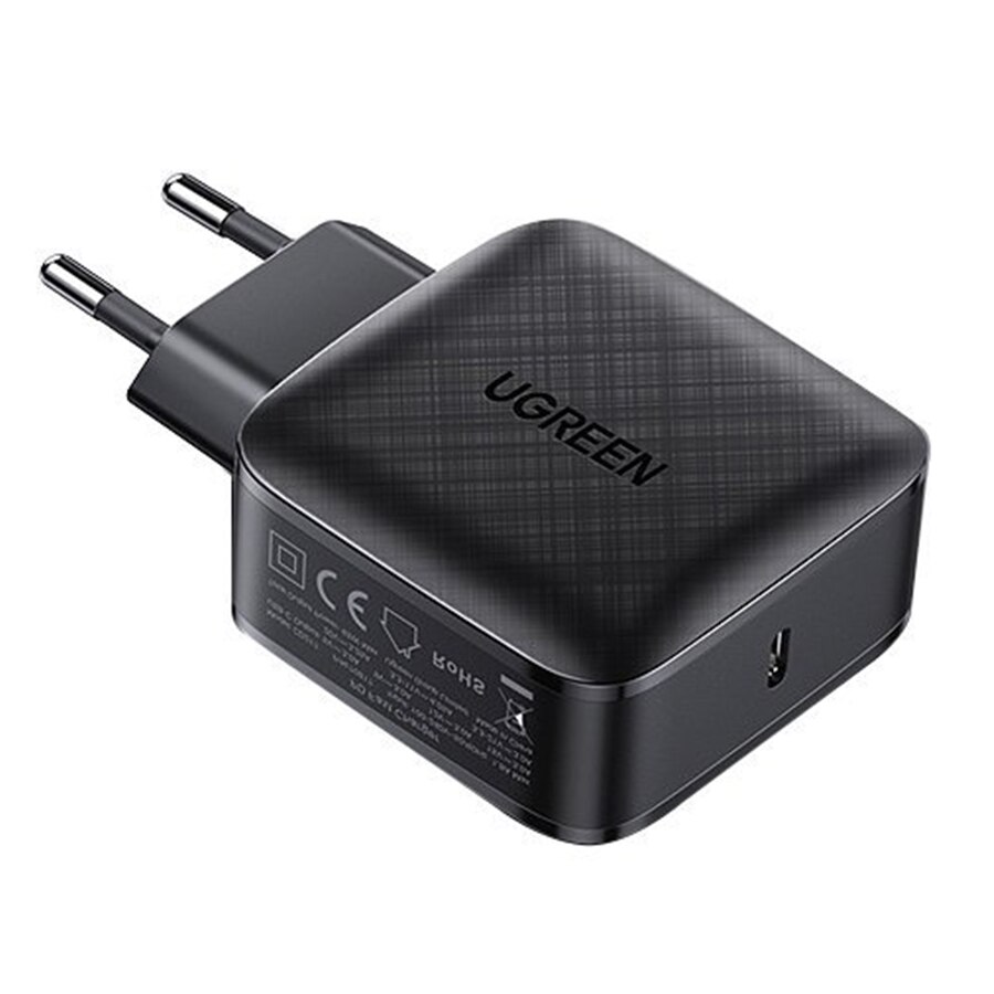 Зарядно устройство UGREEN CD217 70817, 220V, 65W, USB-C, GaN, Черно - eMAG.bg