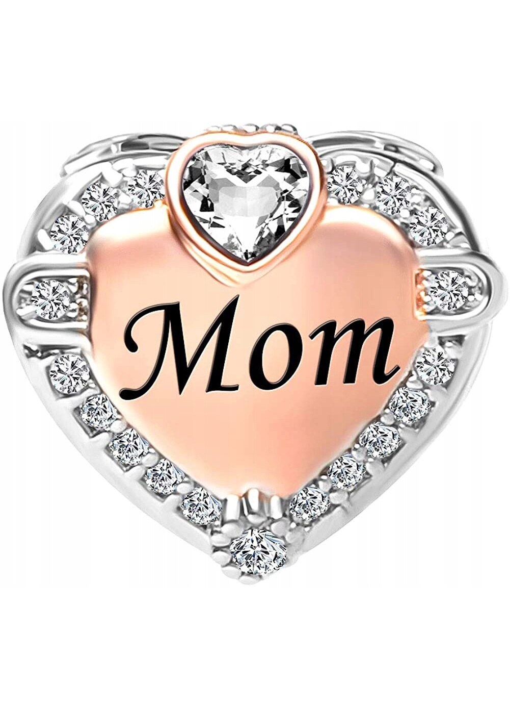 Talisman charm, Mennica Bydgoska, Model Mama, Argint 925, Argintiu/Roz - eMAG.ro