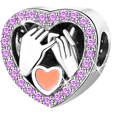 Talisman CHARMS, pandantiv, Juramant de Dragoste, INIMA, Argint 925 ...