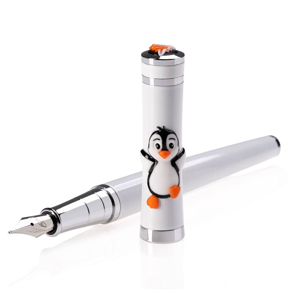 Stilou Roxi Pinguin pentru copii, penita M, convertor cerneala inclus ...