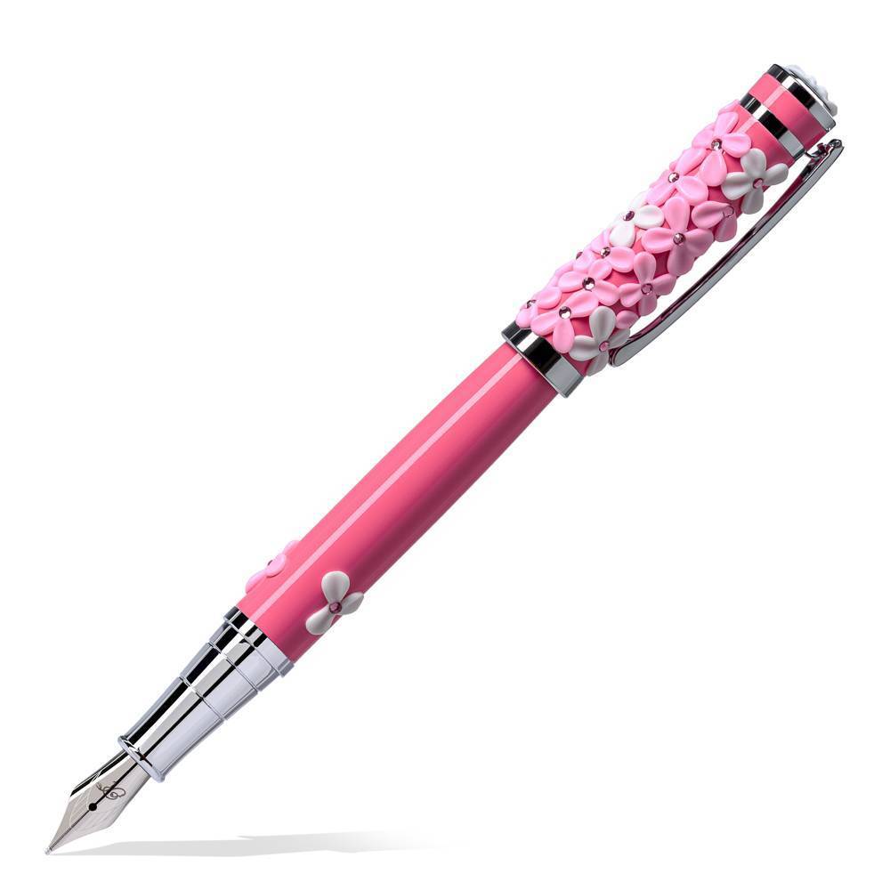 Stilou Roxi Pink Obsession pentru femei, penita M, convertor cerneala ...