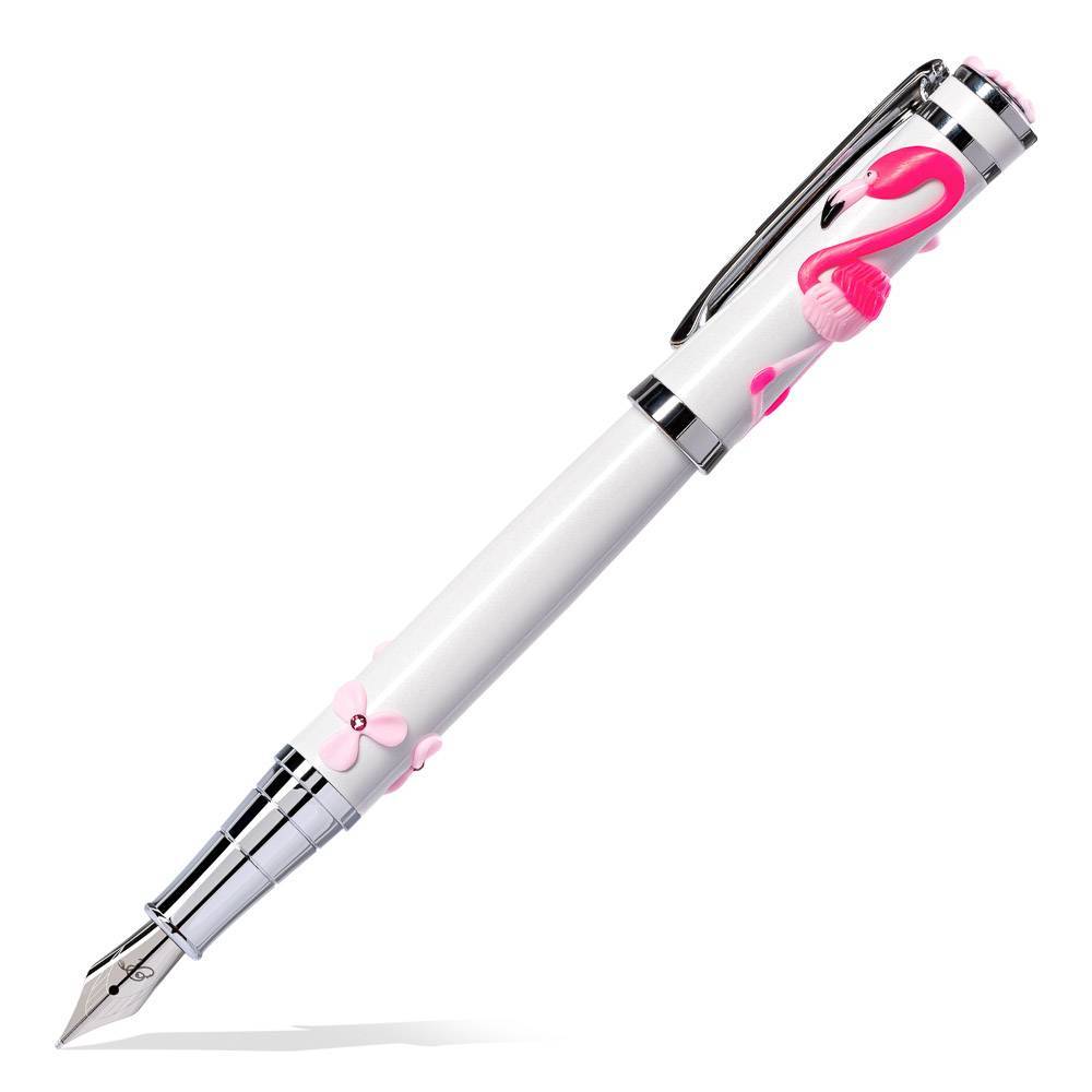 Stilou Roxi Flamingo pentru copii, penita M, convertor cerneala inclus ...