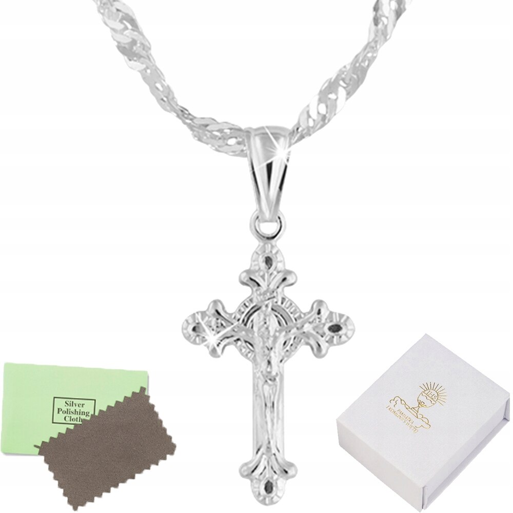 Colier dama, Mennica Bydgoska, Argint, Pandantiv cruce, Argintiu - eMAG.ro