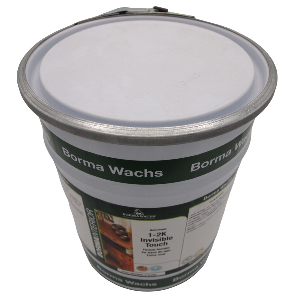 Lac incolor pe baza de apa cu efect natural, Borma Wachs, 1-2K Invisible Touch, 5L, extra-mat ...