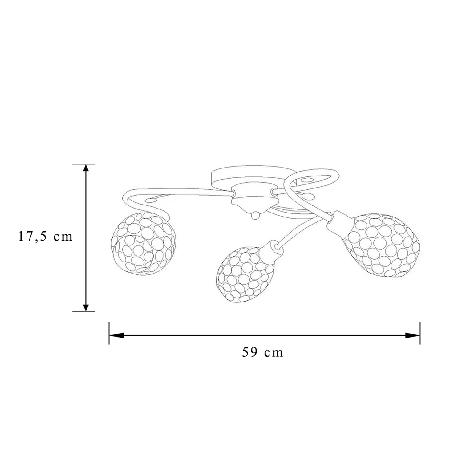 Lustra Stella, Agora Lighting, Otel, 3x E14, Crom - eMAG.ro