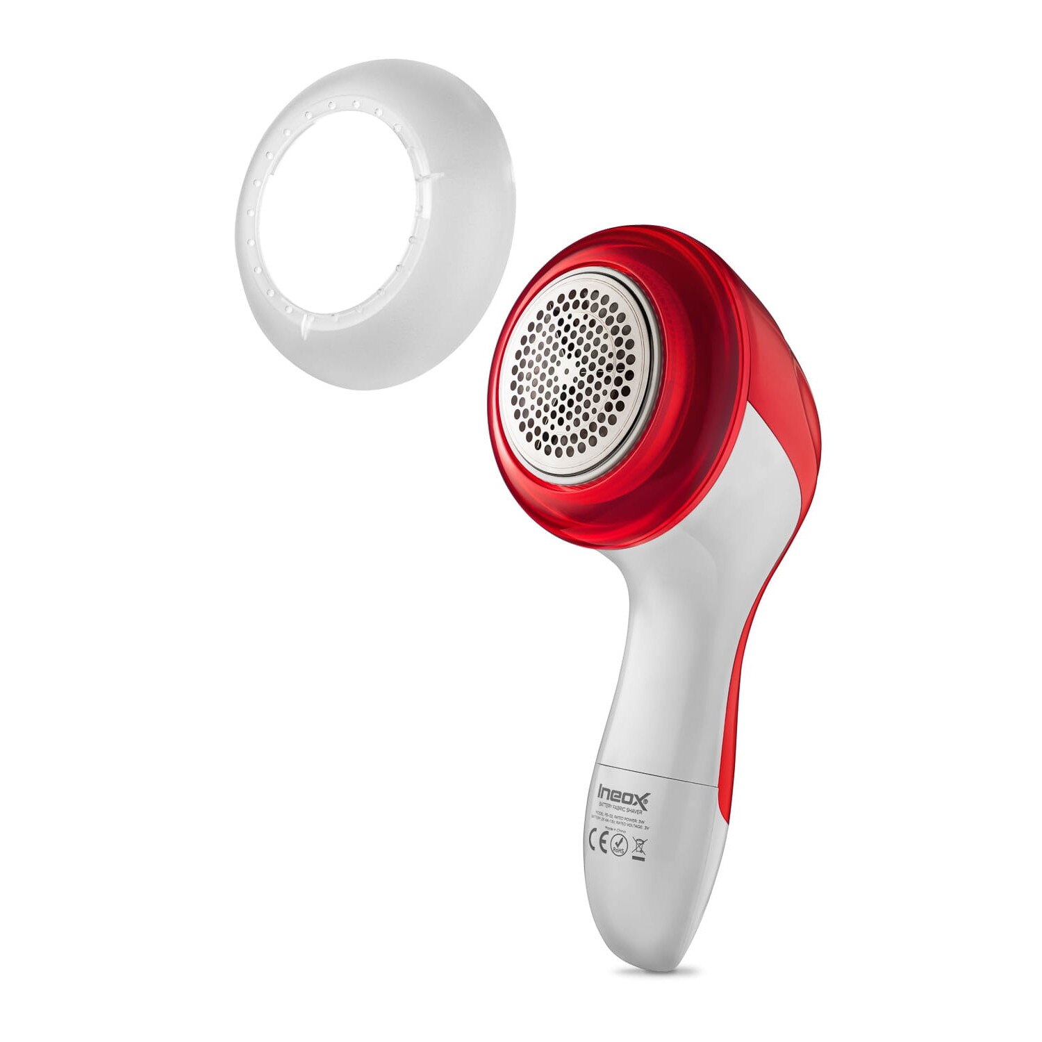 Masina de barbierit fara fir Ineox, 800 mAh, Otel inoxidabil, Alb/Rosu ...