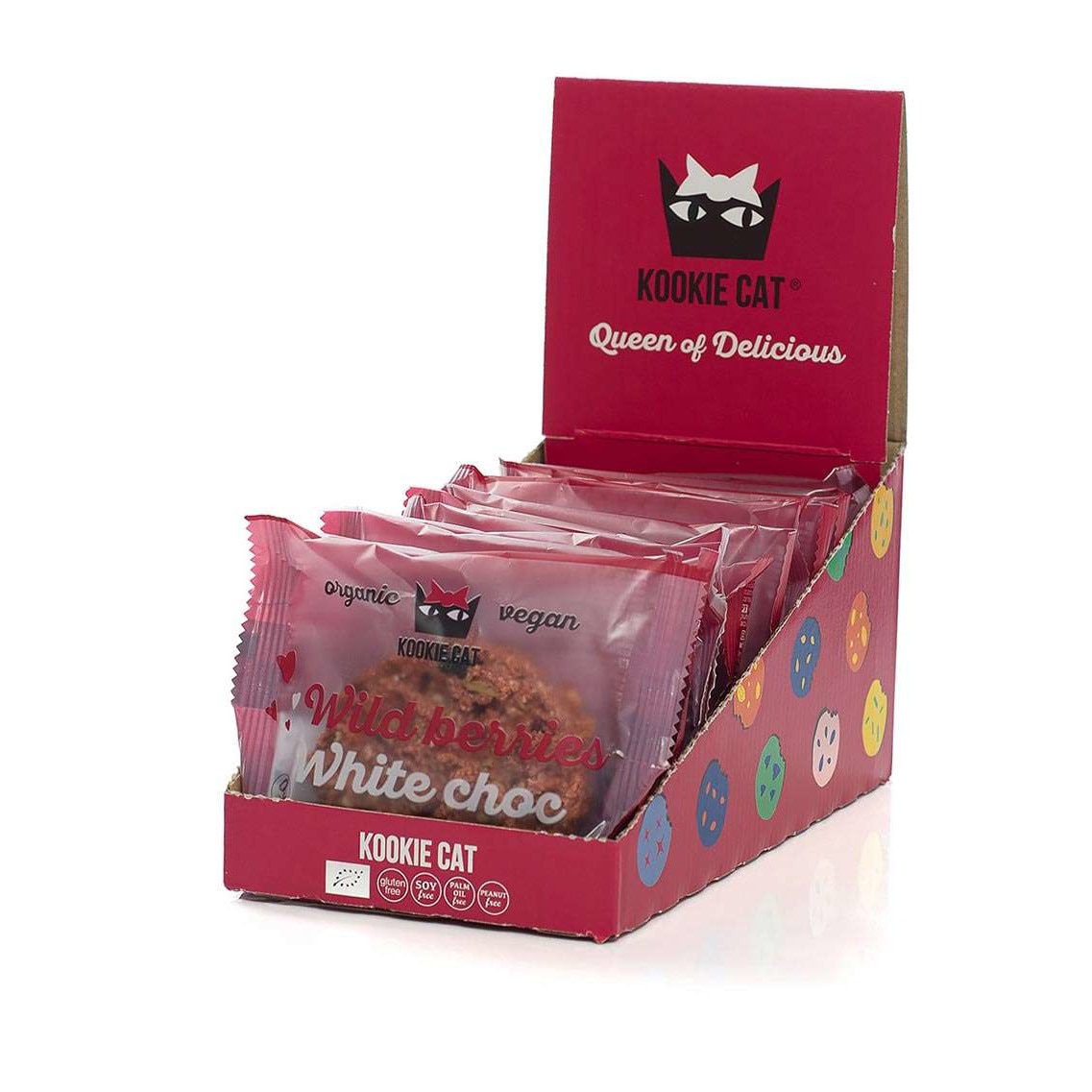 Fursec bio vegan cu fructe de padure, Bio, Kookie Cat, 50g, Cutie 12 x ...