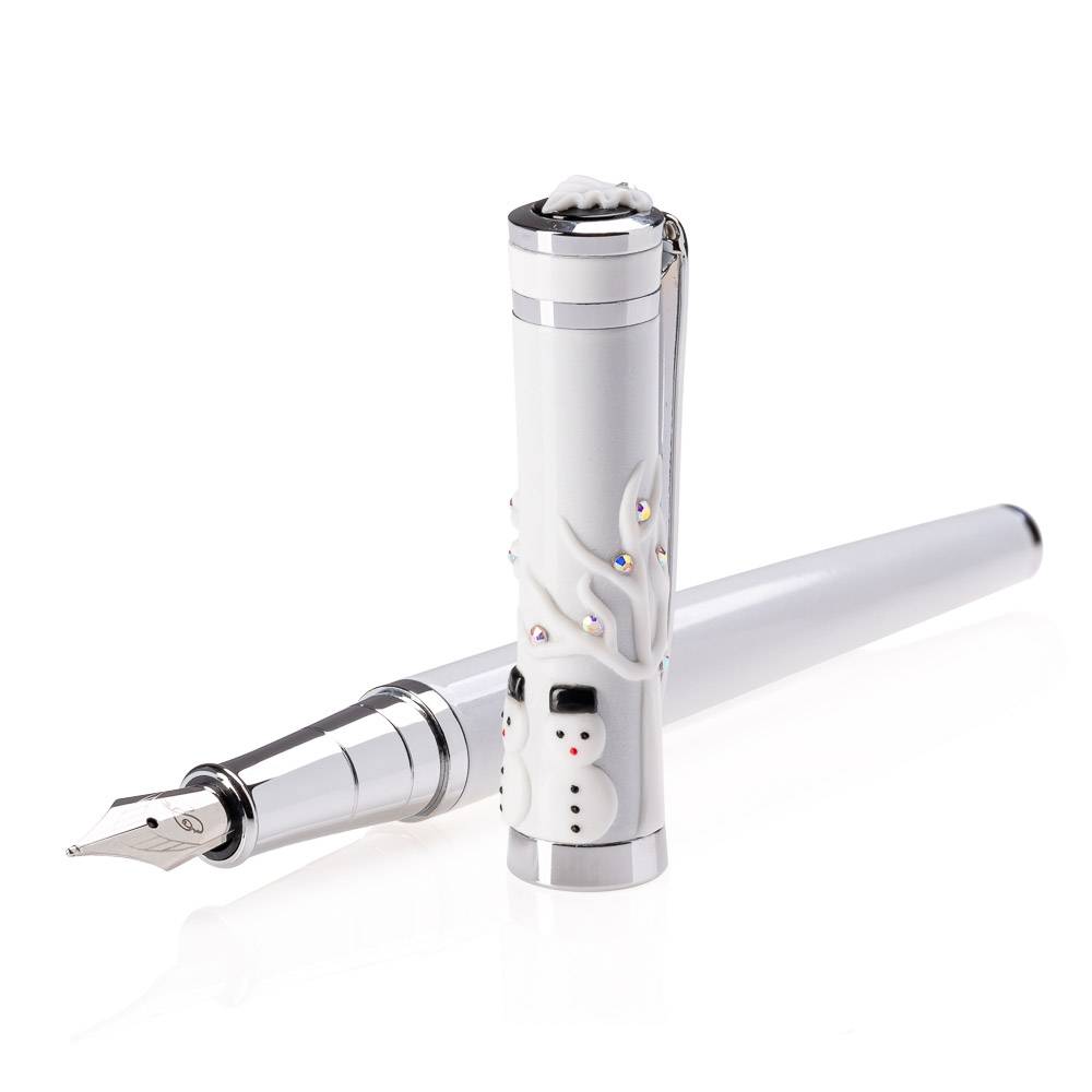 Stilou Roxi Snowman, penita M, convertor cerneala inclus, corp metalic ...