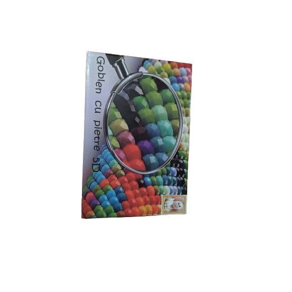 Set creativ goblen cu diamante pentru copii, 5D, Pisicuta, 21 x 31 cm ...