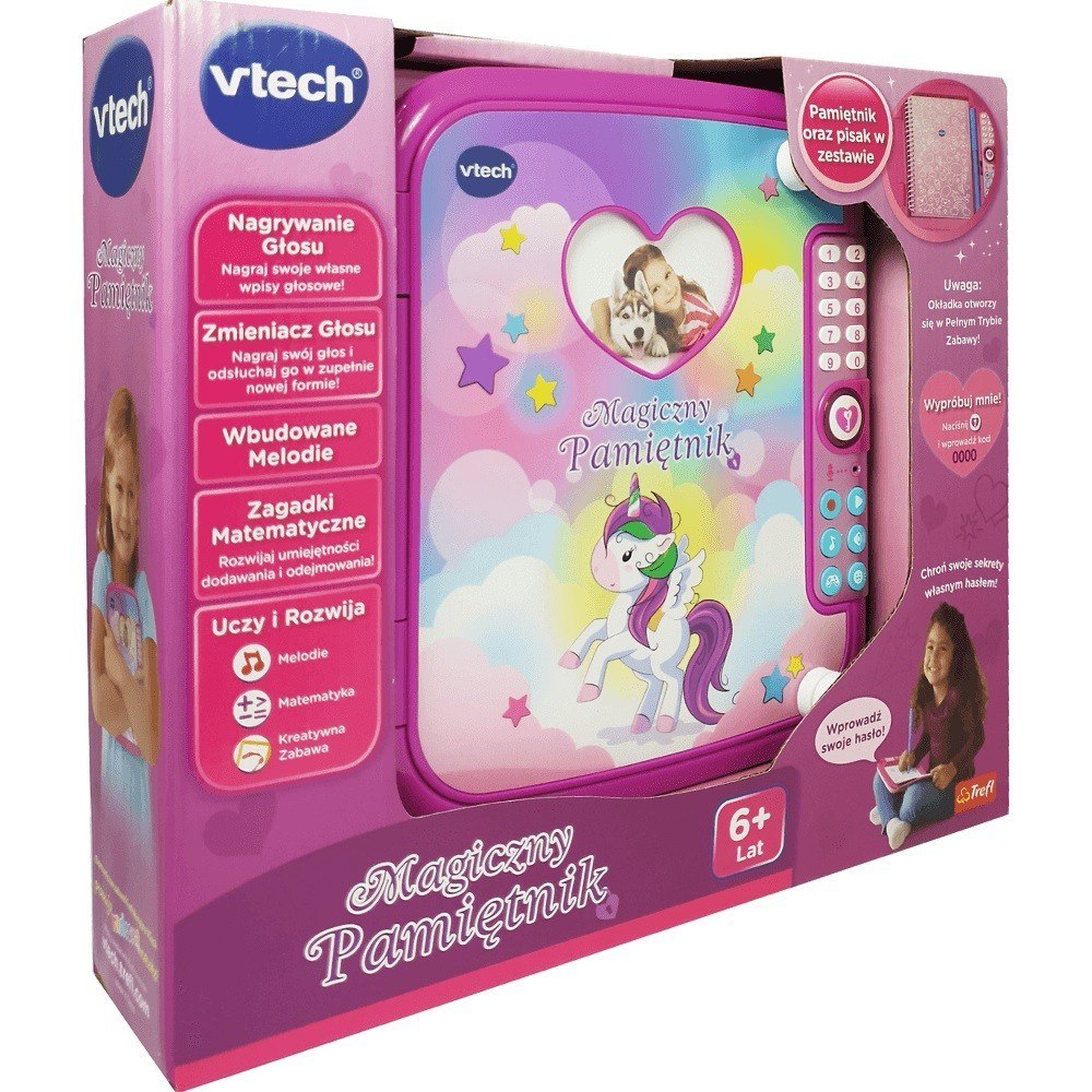 Комплект Magic journal + Vtech бележник и химикал, 6 години+, Розов ...