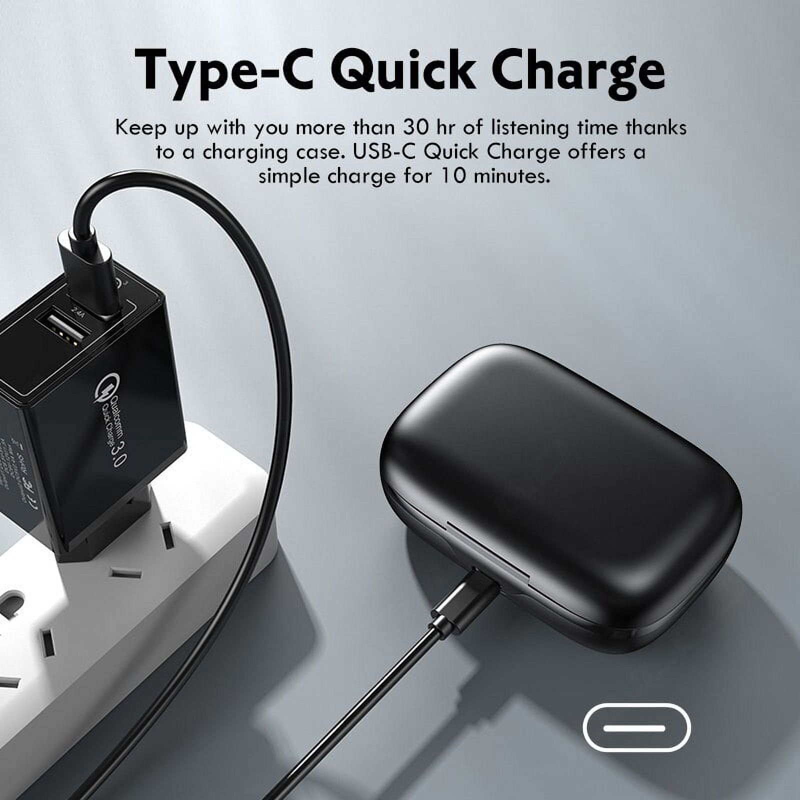 Спортни безжични слушалки, Techmoon, Bluetooth 5.0, LED дисплей, HD ...