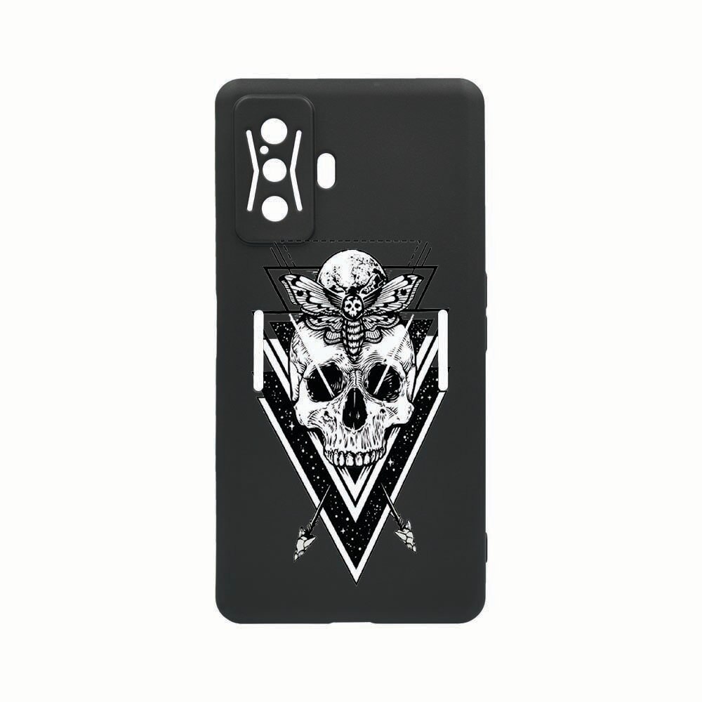 Силиконов калъф Unique за Xiaomi Poco F4 Gt Skull защита на камерата