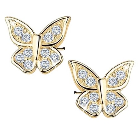 Cercei copii, Mennica Bydgoska, Model fluturi, Argint 925, Auriu - eMAG.ro